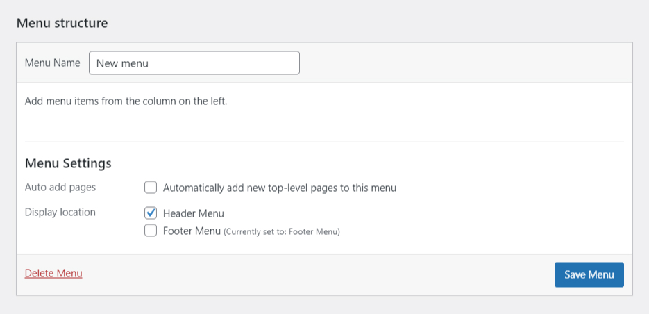 Set up the header navigation menu - Government campaign user guide